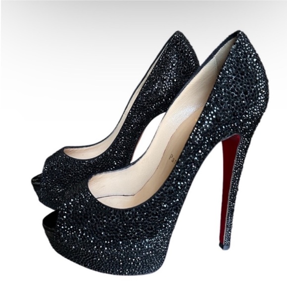 Christian Louboutin | Shoes | Rare Christian Louboutin Crystal Strass ...